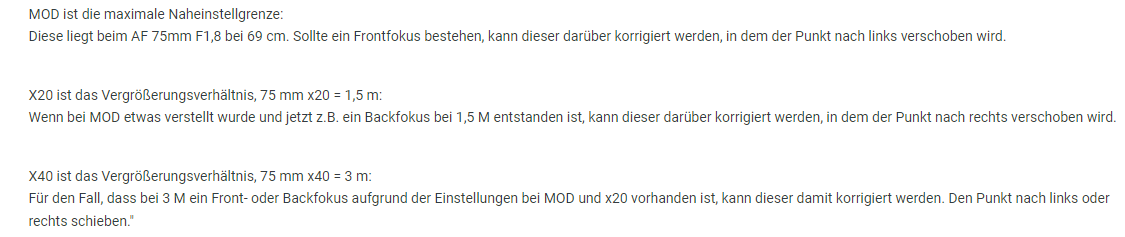 Samyang 75mm F1.8 - Samyang Lens Station - Unklarheiten und ...